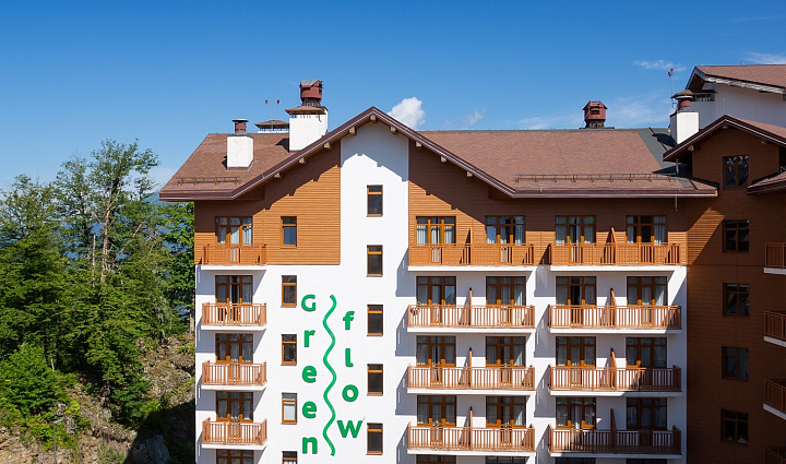 Снять номер в гостинице в Сочи - Green Flow Hotel 4* на курорте Роза Хутор